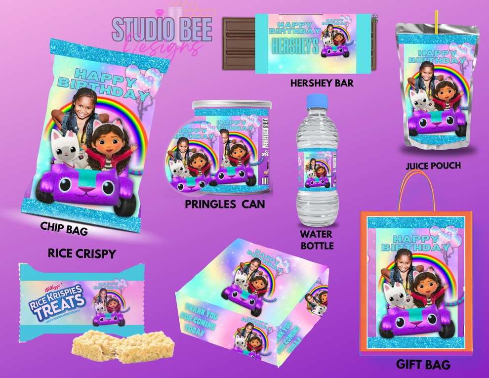 Gabby's Dollhouse Party Favor Template – Studio Bee Designs